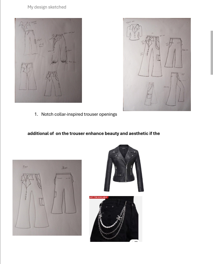 Entry: NOTCHED COLLAR TROUSERS – Real Leather Design Competitions